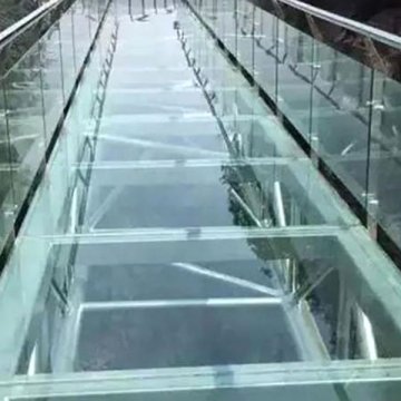 transparent glass walkway|laminated glass for floor|structural glass floor