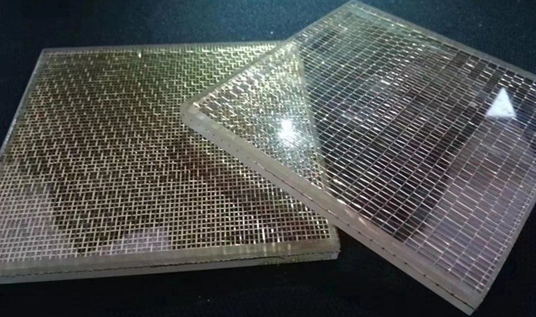 Metal wire laminated glass|wire laminated glass|decorative mesh metal ...