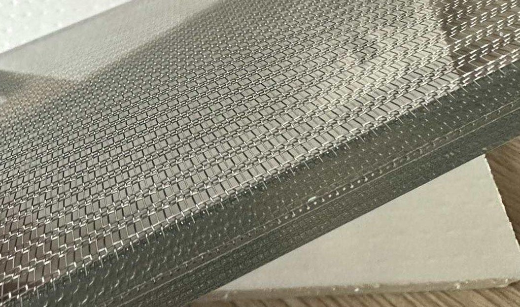 Metal wire laminated glass|wire laminated glass|decorative mesh metal ...