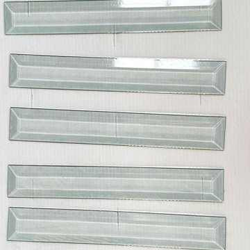 Rectangle bevels |Iridescent rainbow triangle bevels|Dichroic glass bevels