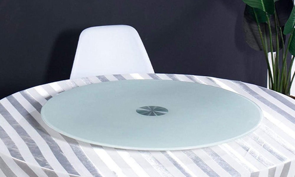 Glass Lazy Susan 50cm|Lazy Susan Turntable For Patio Table|Glass Lazy ...